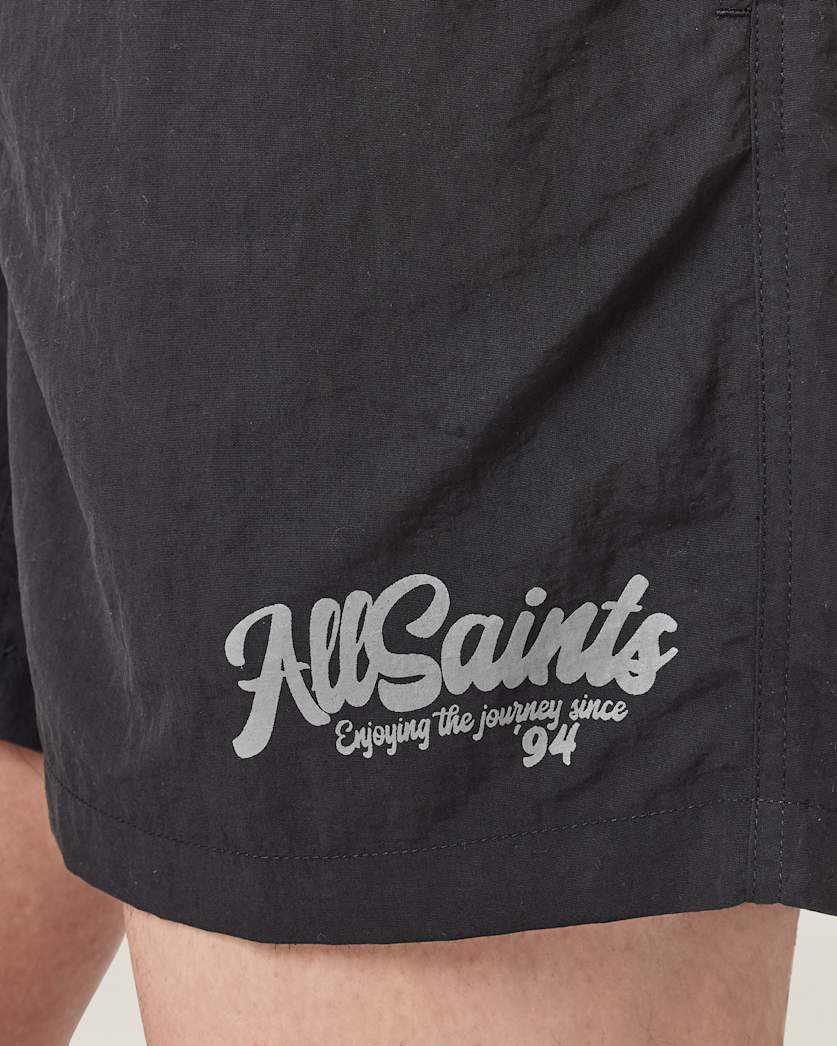 Odyssey Slim Fit Swim Shorts Washed Black | ALLSAINTS